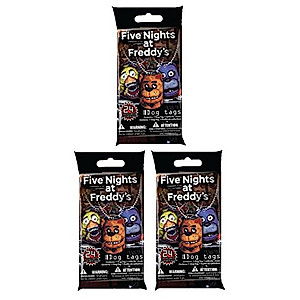 Officially Licensed Five Nights At Freddy's Dog Tags Necklace Mystery Pack 3-Pack "Contains 3 Random Dog Tag Necklaces"