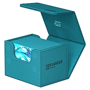 Ultimate Guard Sidewinder 100+, Deck Box for 100 Double-Sleeved TCG Cards, Petrol, Magnetic Closure & Microfiber Inner Lining for Secure Storage