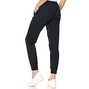 MediChic Mini Marilyn Scrub Joggers 4-Way Stretch Elastic Waistband Four Pocket Jogger Pants, Black, M