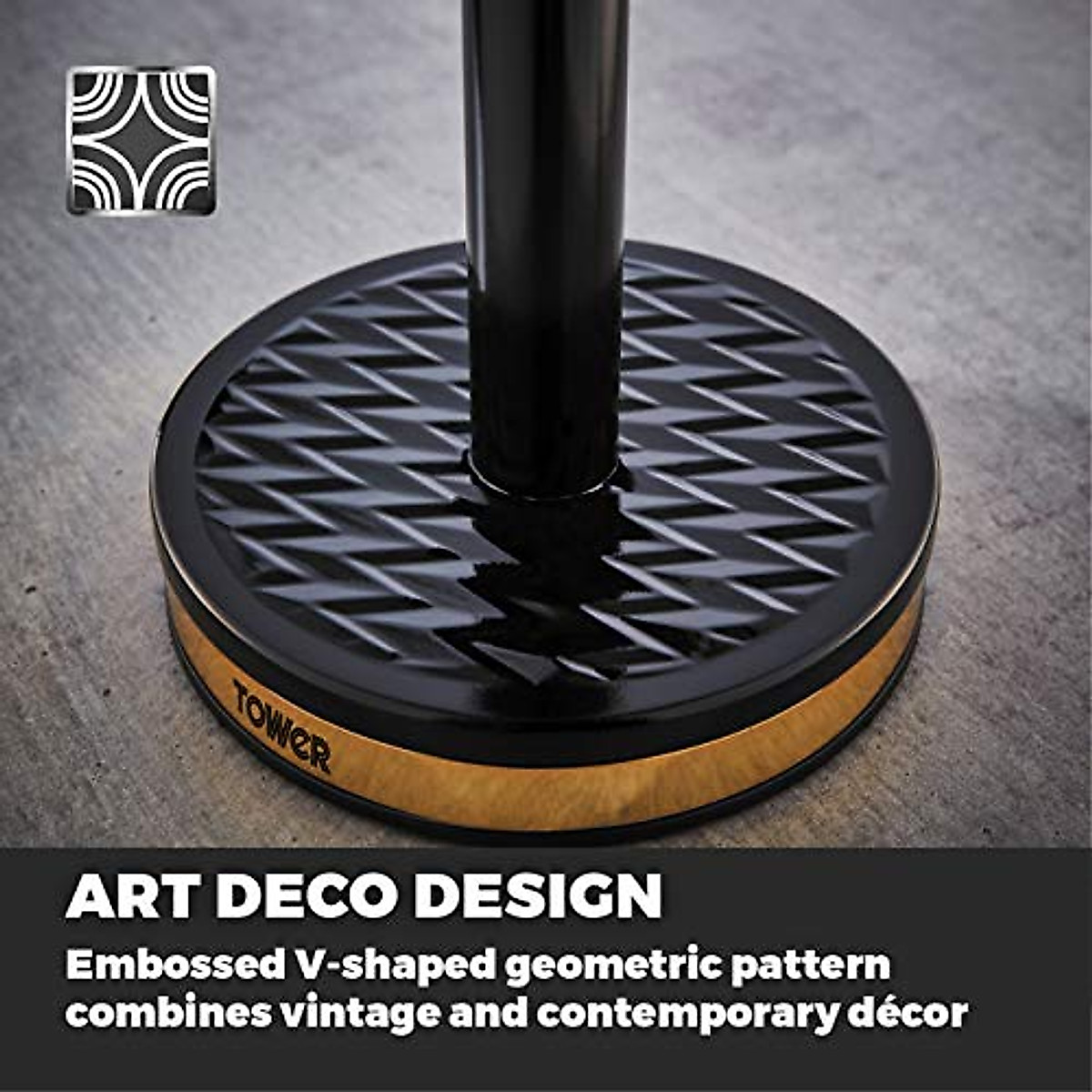 TOWER Mug Tree and Towel Pole, us:one Size, Black