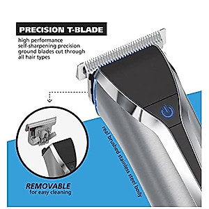 Wahl Stainless Steel Lithium Ion Men's Multi Purpose Beard, Facial Trimmer and T