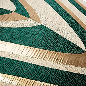 THE-TINOART Decorative Throw Pillow Covers 20 x 20, Olive Green Gold Soft Pillow Covers Striped Christmas Decor Square Cushion Covers Home Decor for Couch Patio Sofa Bedroom Car