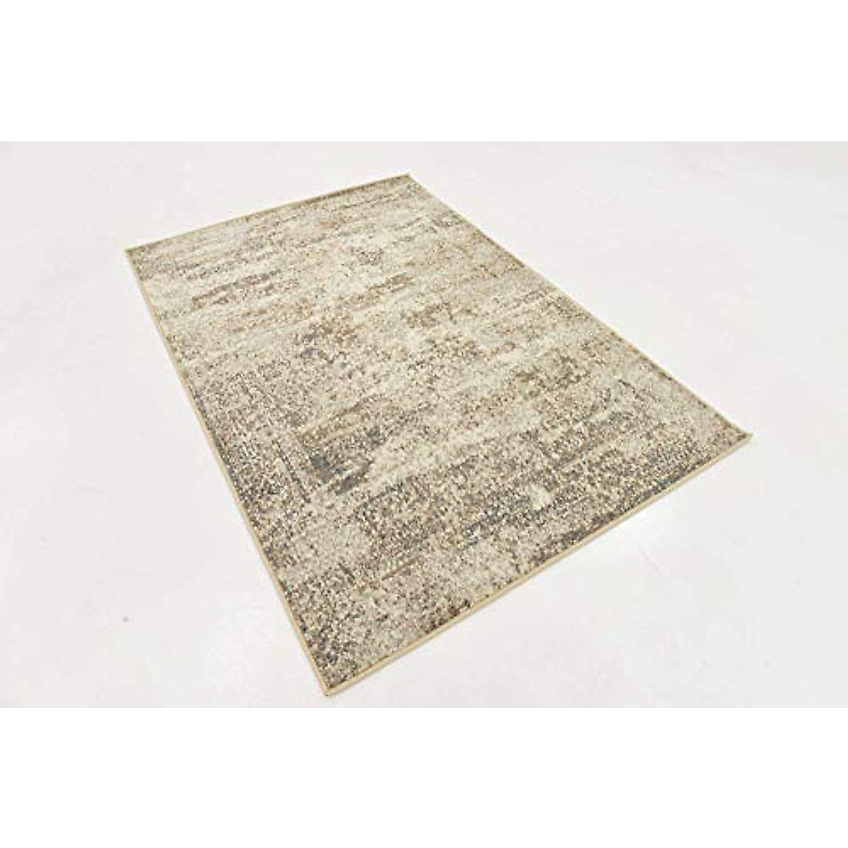 Unique Loom Tuareg Collection Distressed Abstract Traditional Vintage Area Rug, 4 ft x 6 ft, Beige/Brown