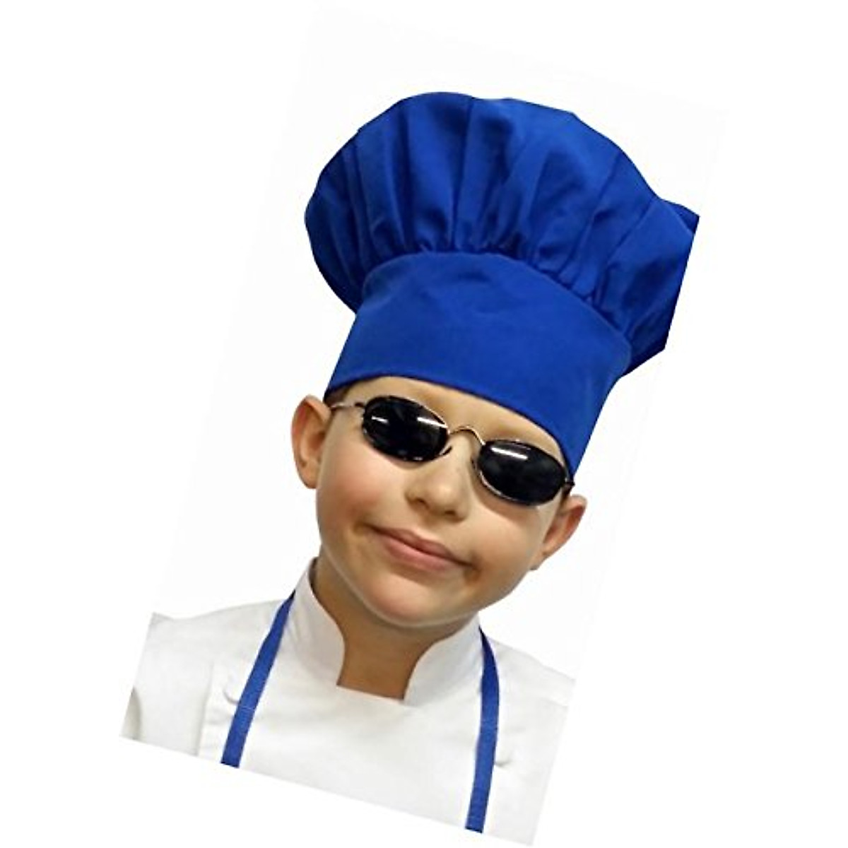 CHEFSKIN Big & Tall 2X XXL Mushroom Chef Hat, Fully Adjustable (Royal Blue)