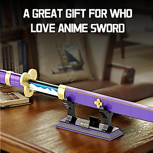 Tarcury Zoro Anime Cosplay Sword Building Block Set, 38.8in Samurai Katana Model with Scabbard and Stand, Ideal Collectible Gift for Fans and Adults (936 Pieces)