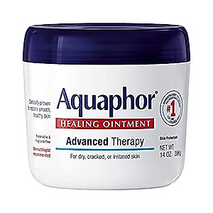 Aquaphor Healing Ointment, Advanced Therapy Skin Protectant, Dry Skin Body Moisturizer, Multi-Purpose Healing Ointment, For Dry, Cracked Skin & Minor Cuts & Burns, 14 Oz Jar
