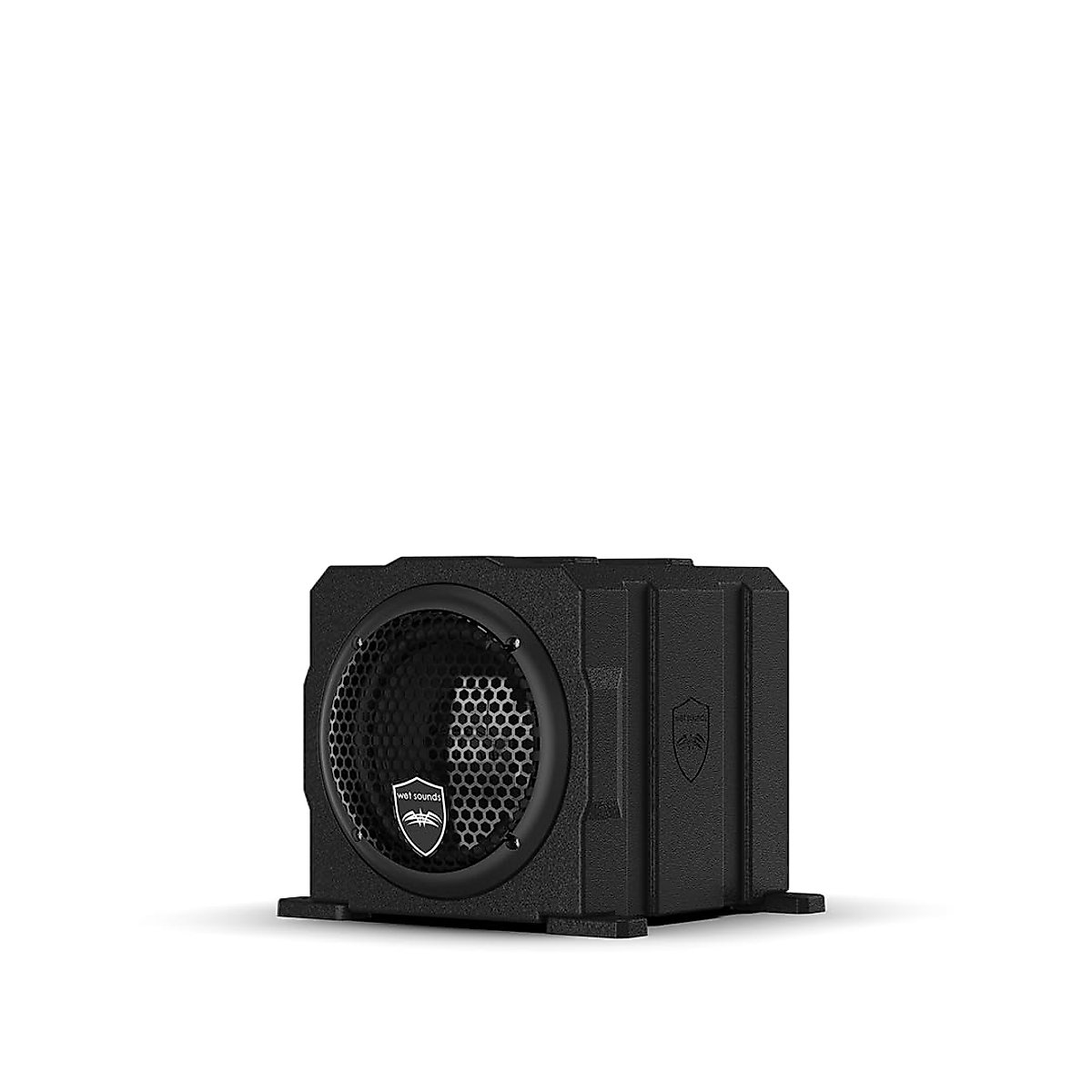 wet sounds | Stealth AS-6 | High Efficiency, 6.5" Active Marine Powered Subwoofer with Built-in 250 Watt Amp | Remote Level Control Included (Black)