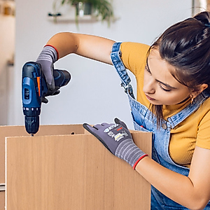 KAYGO Work Gloves MicroFoam Nitrile Coated KG19NB, Seamless Knit Nylon Safety Work Gloves with Micro Dots on palm, Ideal for General Purpose,Automotive,Home Improvement,Painting (3, Medium)