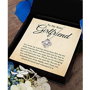 Coveted Goods To My Son’s Girlfriend Gift, Sterling Silver Necklace Gift for Son’s Girlfriend
