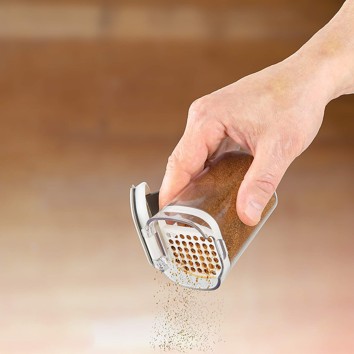 Progressive International PKS-410 Prepworks ProKeeper Seasoning Keeper Spice Airtight Food Storage Containers, Clear (2 Pack)