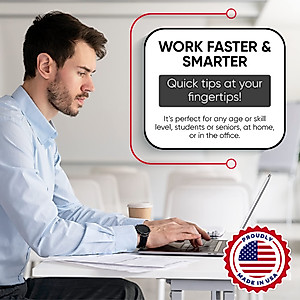 SYNERLOGIC Mac OS (Sonoma/Ventura/Monterey/Etc) Keyboard Shortcuts, M1/M2/M3/Intel No-Residue Clear Vinyl Sticker, Compatible with 13-16-inch MacBook Air and Pro