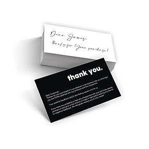 EppoBrand 80x Thank You For Your Purchase Order Feedback Request Cards Easy to Write On