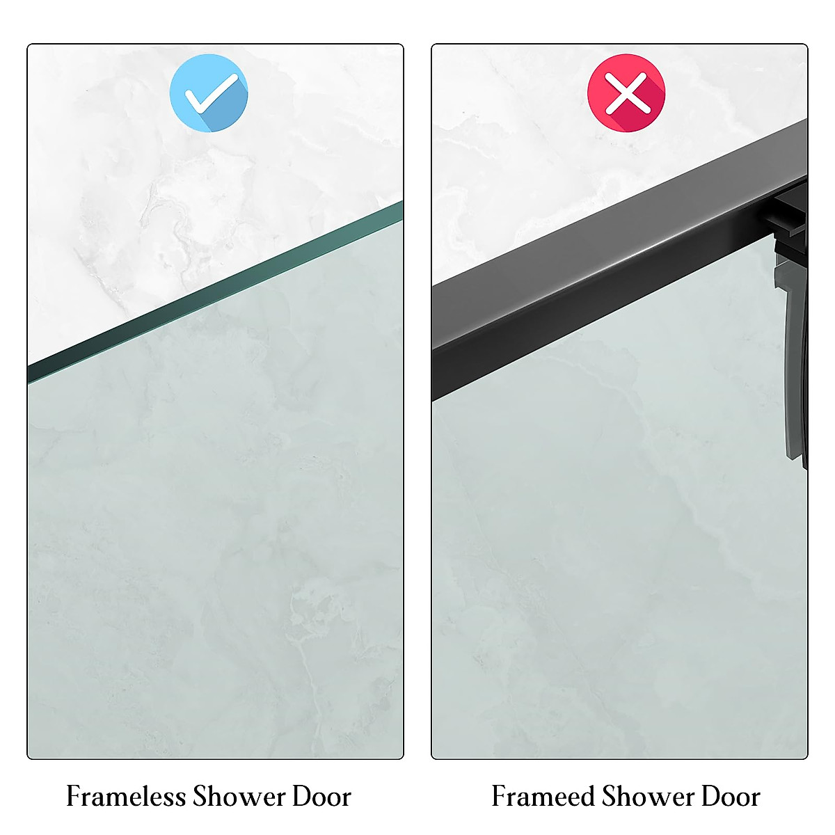 FYY Shower Door Hooks - 2 Pack 7" Over Door Towel Hooks for Bathroom Frameless Glass Shower Door, Heavy Duty Non-Slip Stainless Steel Hooks Rack for Robe Towel Sliver