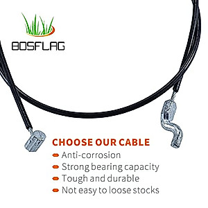 BOSFLAG 746-04228A Speed Cable with 570682 Primer Bulb Replaces MTD 746-04228A Auger Cable, 746 04228A, 946-04228A, 946 04228A, 746-04228, 746 04228, 946-04228, 946 04228 for MTD SB624 Snowblower