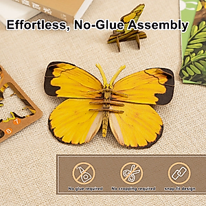 MAKEBUG 3D Puzzles Eco-Friendly Paper Puzzle for Kids Teenager Crafts Bugs Common Grass Yellow