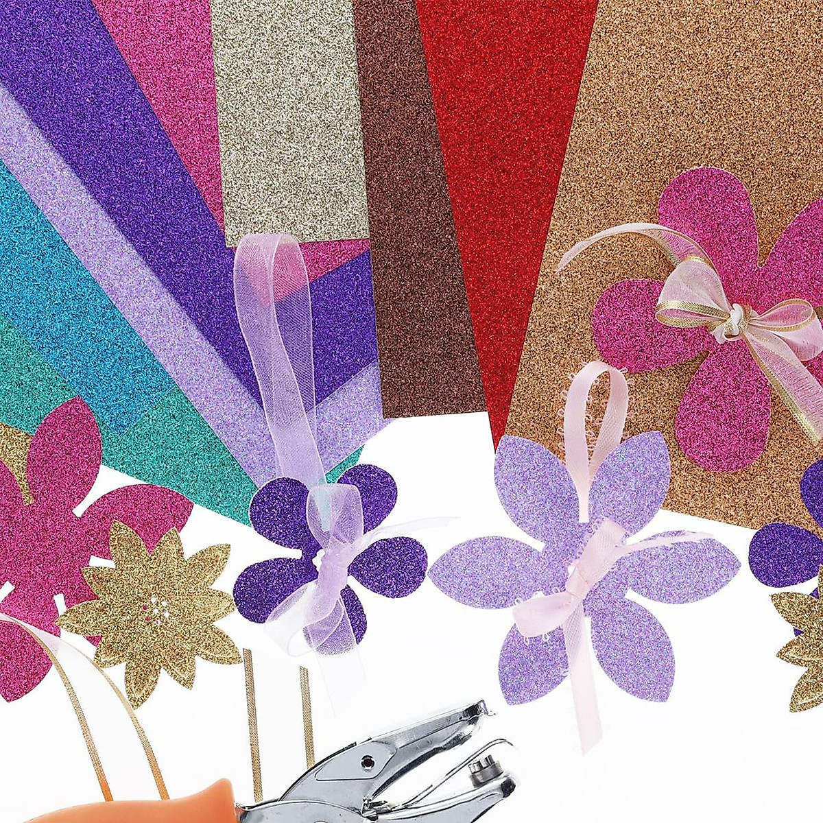 PA Paper Accents Glitter Cardstock 8.5" x 11" Olive Green, 85lb colored cardstock paper for card making, scrapbooking, printing, quilling and crafts, 15 piece pack