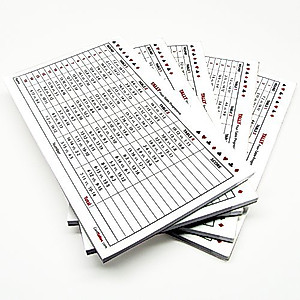 Progressive Score Pads, 4-Table (5 Pads, 50 Sheets Each) Enjoy The Original! Proudly Made in The USA.