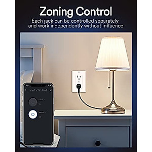 Smart Outlet in-Wall - Smart Electrical Outlet That Work with Alexa, Google Home, 15 Amp, No Hub Required, ETL & FCC Certified, 2.4G WiFi Only (4 Pack)