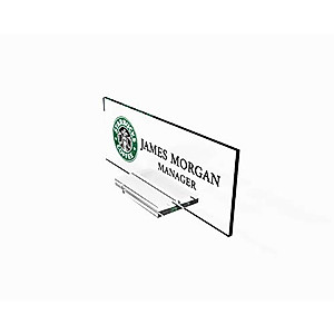 Personalized nameplate Desk Decor Office Unique Gift Custom Logo tech Desk Custom Name Plate for him and her Occasion Gift (8"x2.5")