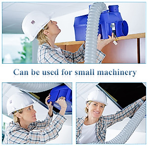 Flexible PVC Dust Collection Hose with Stainless Steel Hose Clamps Clear Vacuum Hose Dust Collection Fittings Dust Collector Accessories for Woodworking (4 Inch, 10 ft)