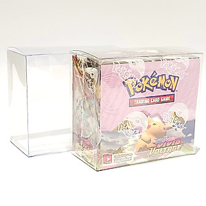 Pokemon Booster Box Protective Case (5 Pack) - Clear Plastic Display Box for Booster Box, Convenient, Stackable Storage Solution for Collectors Gifts Pokemon Cards Protector