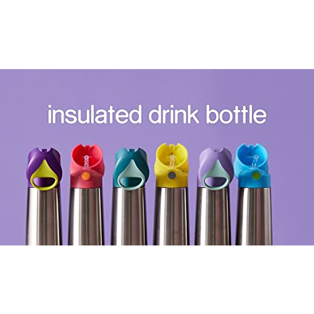 b.box 12 oz Insulated Drink Bottle | Keeps Drinks Cold up to 8 Hours, Warm up to 6 Hours | Double Wall Stainless Steel (Emerald Forest, 12 oz)