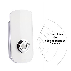 Bonashi 2 Pack LED Night Light Flashlight Motion Sensor Cut Light 3-in-1, Rechargeable Emergency Light, Energy Saving Auto Sensing Portable Wall Mount Light - White