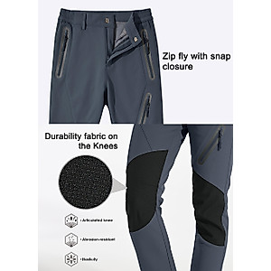 Willit Women's Snow Pants Waterproof Warm Winter Hiking Pants Outdoor Pants Insulated Cold Weather Grey XL