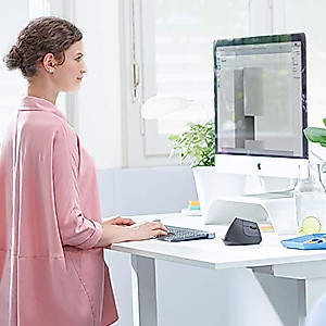 Logitech MX Vertical Wireless Mouse – Advanced Ergonomic Design Reduces Muscle Strain, Control and Move Content Between 3 Windows and Apple Computers (Bluetooth or USB), Rechargeable, Graphite