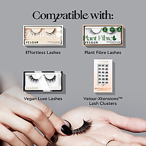 Velour Strong Eyelash Glue – Super Hold Vegan Lash Adhesive, Brush on Applicator – Premium, Latex-Free Individual Bond for Strip Eyelash Extensions, False Lashes (White)