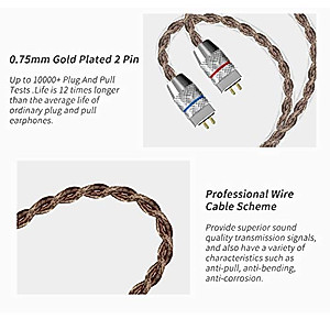 CCA C10 Hybrid in-Ear Earphones, 4BA+1DD HiFi Stereo Deep Bass Noise Isolating Sport IEM Wired Earbuds/Headphones, Stage/Studio in Ear Monitor with Detachable Cable 2Pin 0.75mm (with Mic, Purple)