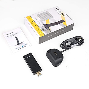 USB WiFi Adapter 1900mbps,WAVLINK Dual Band USB 3.0 WiFi Dongle/2.4 + 5Ghz Wireless Network Adapter/Card for PC/Desktop/Tablet/Laptop, 802.11ac WiFi Support Windows 11/XP/Vista/7/8/8.1/10 and MAC OS