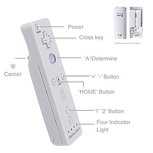 Wii Remote with Wii Motion Plus Inside | Shock Wii Nunchuk Controller | Compatible Nintendo Wii, Wii U