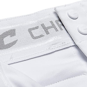 CHAMPRO Men's Standard Triple Crown Knicker, White, Navy Pipe, 2X-Large