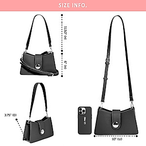 Like Dreams Women Fashion Vintage Shoulder Purse Chic Vegan Leather Messenger Buckle Crossbody Handbag (Blush)