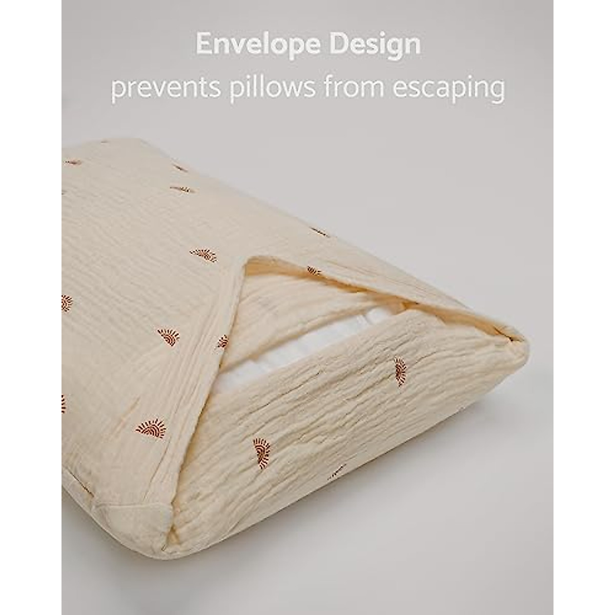 Blissful Diary Toddler Pillow with Muslin Cotton Pillowcase, 13x18 Kids Pillows for Sleeping and Traveling, Crib Pillow, Small Pillow for Kids, Toddler Bed Pillows (Rainbow)