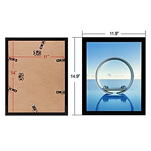 MENNTHUI 11x14 Black Picture Frame Set of 3, Wall Mounting Horizontally or Vertically, Decoration for Photos, Paintings, Posters, Artwork