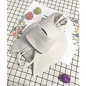 Z&X Wool Felt Fascinator Winter Women Elegant Pillbox Hat Bowknot Kentucky Derby Church Hat Retro Fedoras White