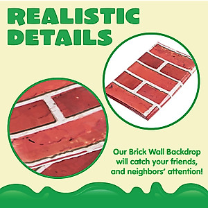 JOYIN Brick Wall Backdrop 4FT by 30FT Birthday Party Accessory Christmas Wall Decorations