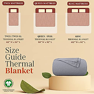 Mayfair Linen 100% Pure Cotton, Luxury King/Cal King Size Dark Grey Blanket - Herringbone Pattern, Soft &Cozy Premium Fall Throw Blanket for All Seasons, 350GSM &106x92 with Free Tote Bag