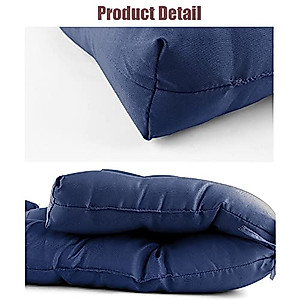 Rocking Chair Cushion Pad, Water Resistant Patio Chair Cushion for Adirondack Chair High Back Indoor Outdoor Soft Thickened Patio Chaise Lounger Cushion Overstuffed Patio Chair Cushion (Navy Blue)