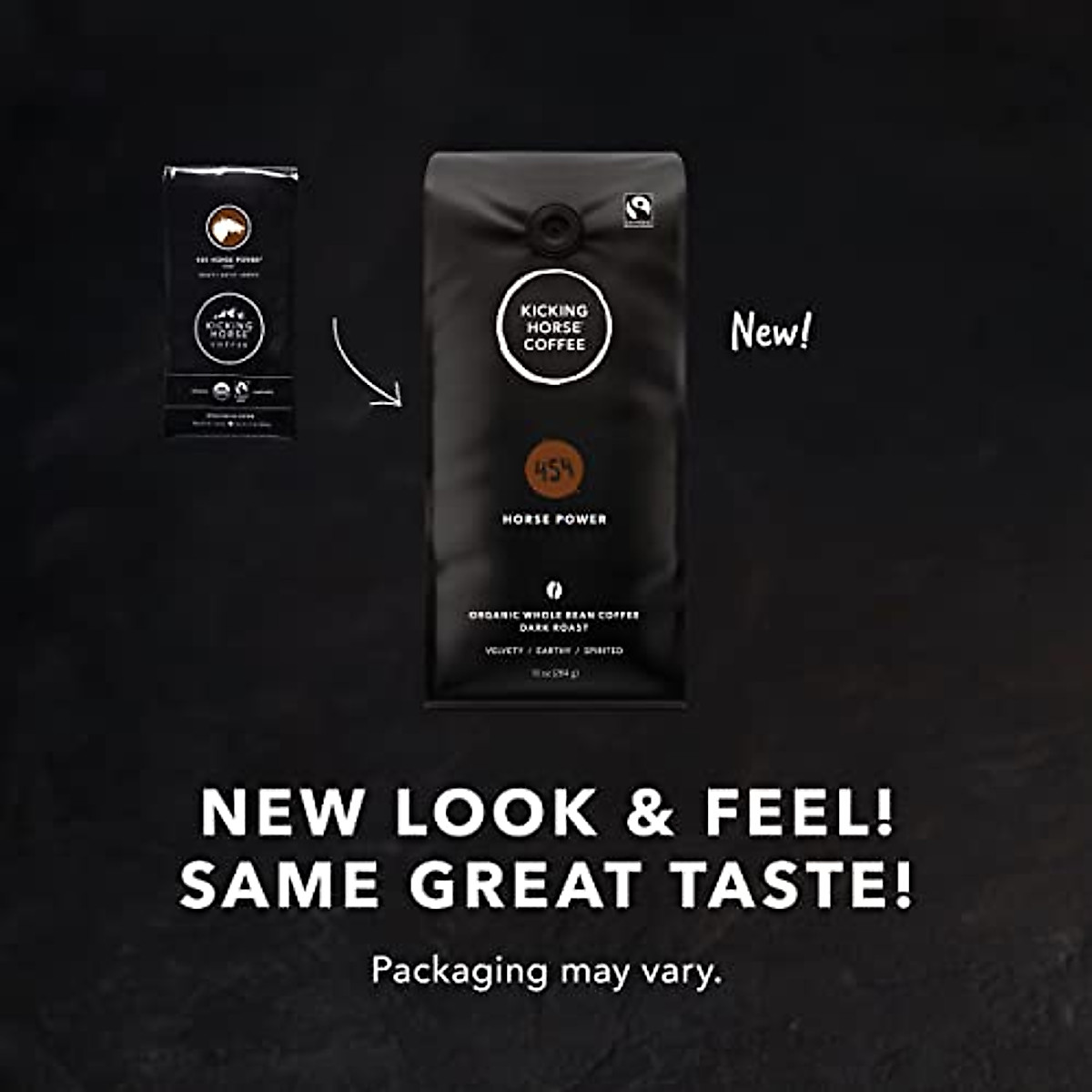 Kicking Horse Coffee, 454 Horse Power, Dark Roast, Whole Bean, 10 oz - Certified Organic, Fairtrade, Kosher Coffee