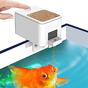 IGERESS WiFi Automatic Fish Feeder for Aquarium, Auto Fish Food Dispenser for Fish Tank with App Control Timer USB Powered Drawer Delivery Does Not Spoil Fish Food, Moisture Proof, Won't Clog, 430ML