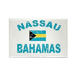 CafePress Nassau Bahamas Designs Rectangle Magnet, 3"x2" Refrigerator Magnet