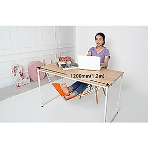 Home-organizer Tech Portable Adjustable Foot Hammock for Corner Desk Office Foot Rest Mini Under Desk Foot Rest Hammock for Home, Office, Airplane, Travel, Study and Relaxing (Pink)