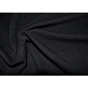 Bullet Textured Liverpool Fabric 4 Way Stretch Black S11