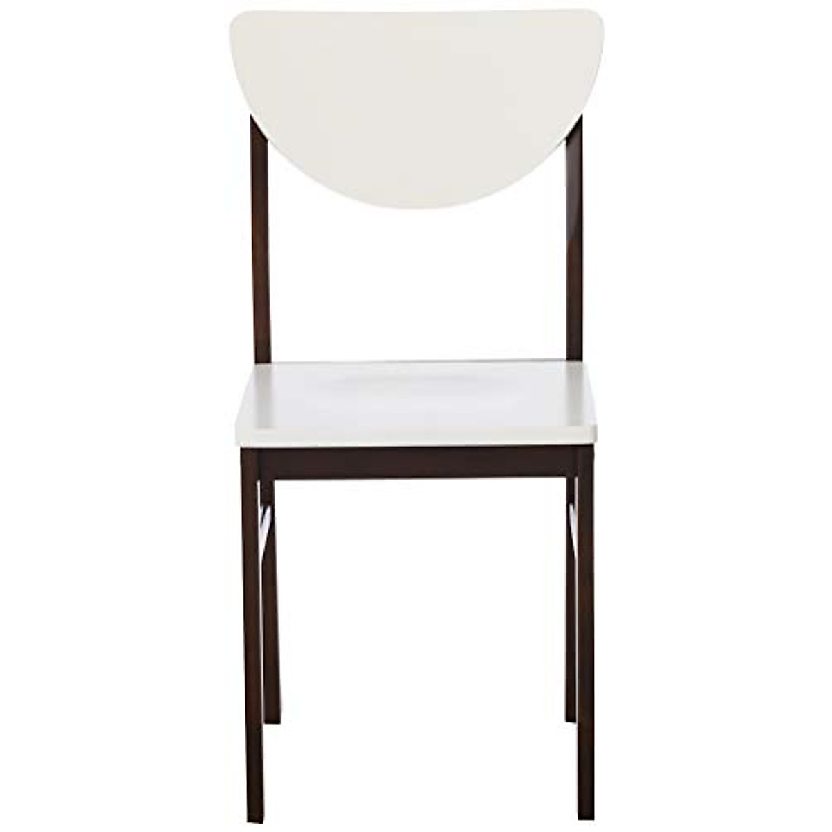 Kings Brand Furniture Dining Room Kitchen Wood Side Chair (Set of 4), Walnut/White
