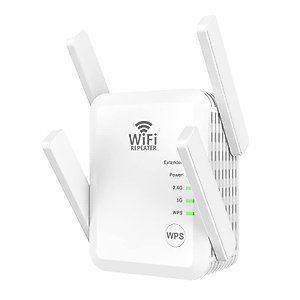 WiFi Extender Booster Repeater , Up to 8000sq.ft and 45+ Devices, 2.4&5GHz Dual Band Wireless Internet Repeater and Signal Amplifier for Home & Outdoor, Supports Ethernet Port