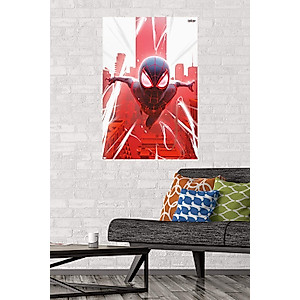 Trends International Marvel's Spider-Man: Miles Morales - Falling Wall Poster, 34L x 22.4W, Unframed Version