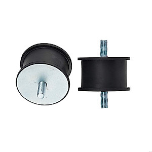 Large- Sized Rubber Cylindrical Vibration Isolator Mount with M12 Threads for Pump,Generator,Engine,Compressor, Motors,etc.